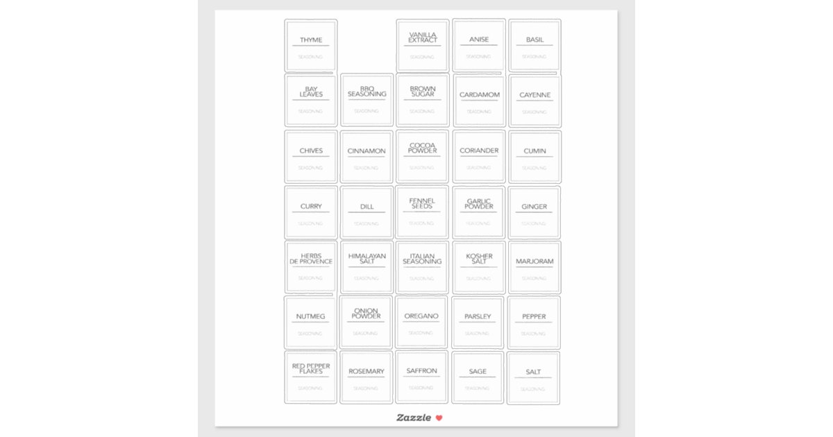 Pantry Labels Stickers | Zazzle
