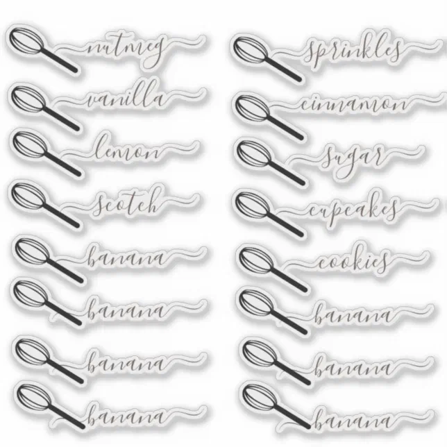 Pantry Organization Bakery Baking Canister Jar Sticker | Zazzle