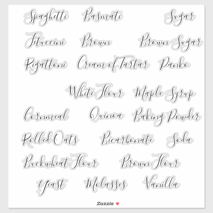 Gloss Or Matte Kitchen Canister Vinyl Label/Kitchen Canister Label ...