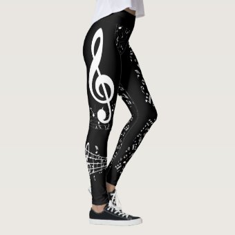 Pants legging musical notes | Zazzle