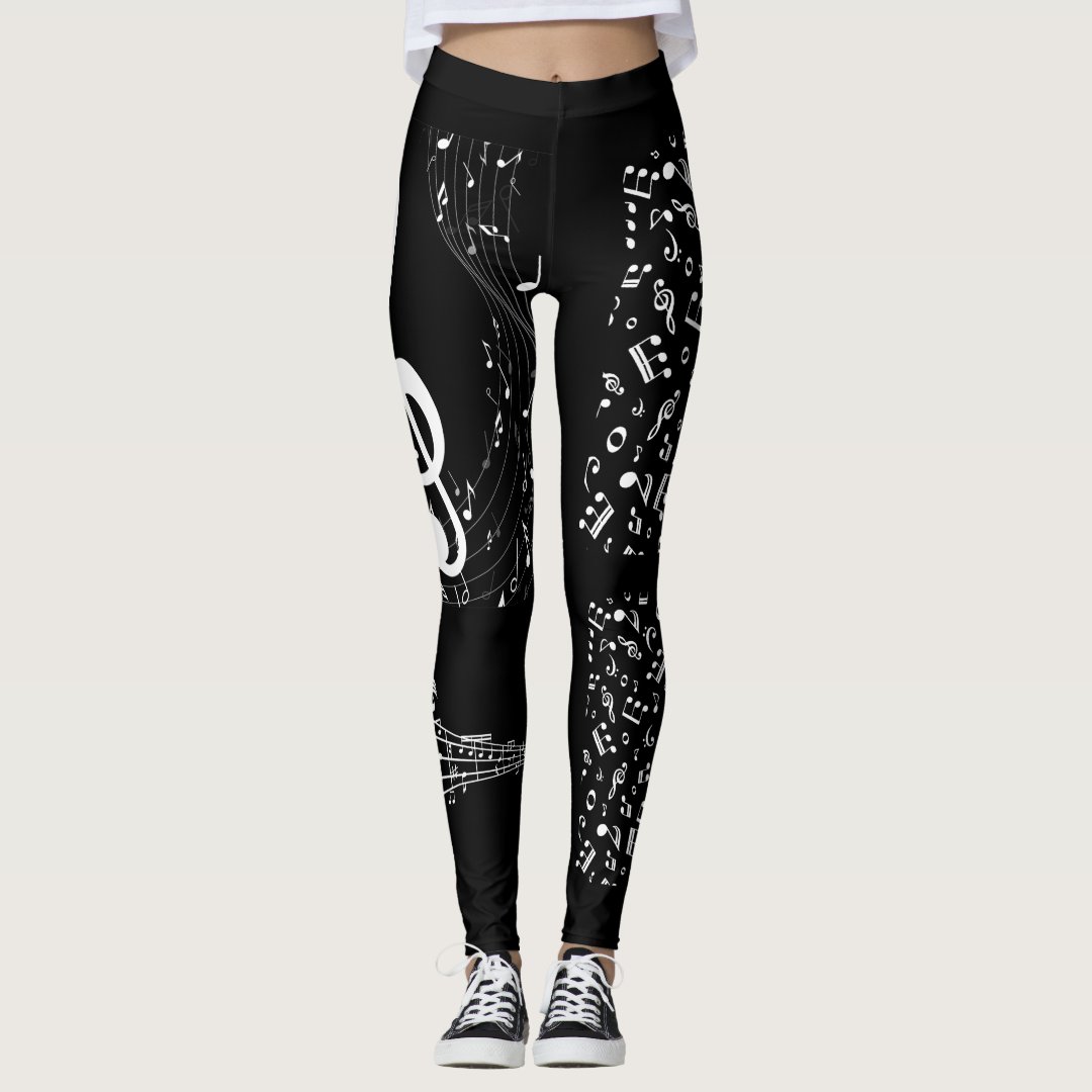 Pants legging musical notes | Zazzle