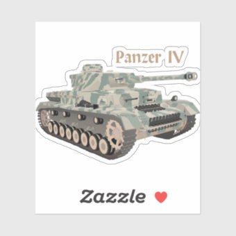 Panzer IV German WW2 Battle Tank Sticker | Zazzle