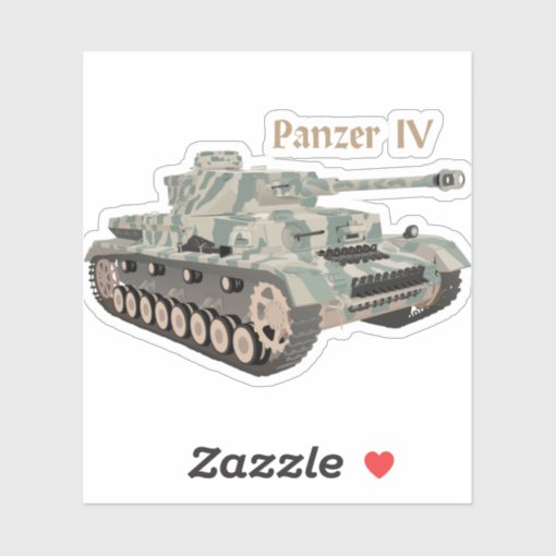 Panzer IV German WW2 Battle Tank Sticker | Zazzle