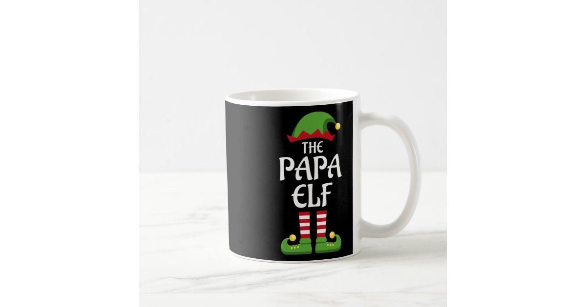 Papa elf family matching group christmas dad coffee mug | Zazzle
