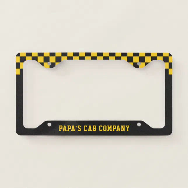 Papa's Cab Company | Funny Custom Grandpa Nickname License Plate Frame ...