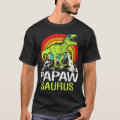 Papawsaurus Dinosaur Grandpa Saurus Father's Day T-Shirt | Zazzle