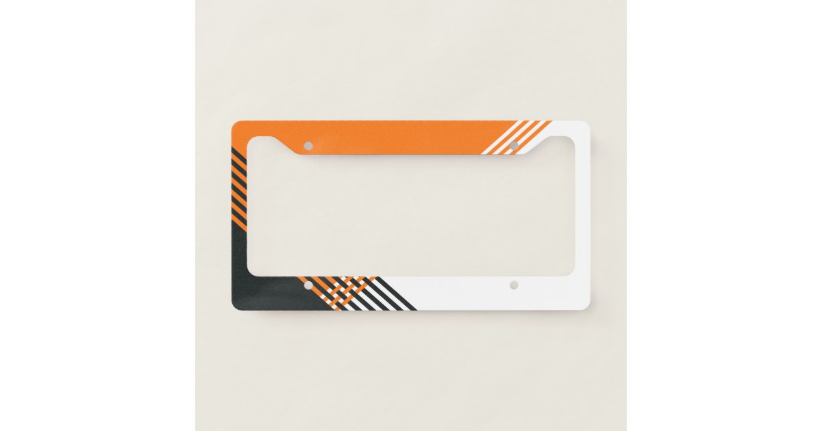 Papaya Orange Livery License Plate Frame | Zazzle
