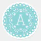Papel Picado Monogram Stickers - Blue | Zazzle