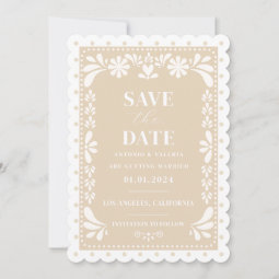 Papel Picado Wedding Save the Date Invitation | Zazzle