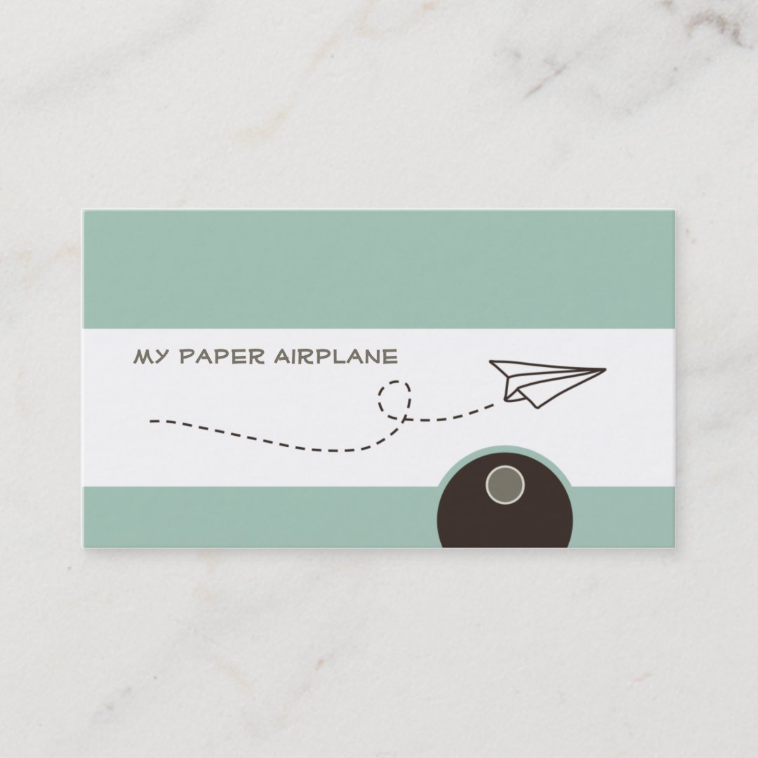 Paper Airplane Business Cards | Zazzle