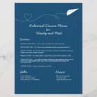 Paper Airplane Menu Card | Zazzle