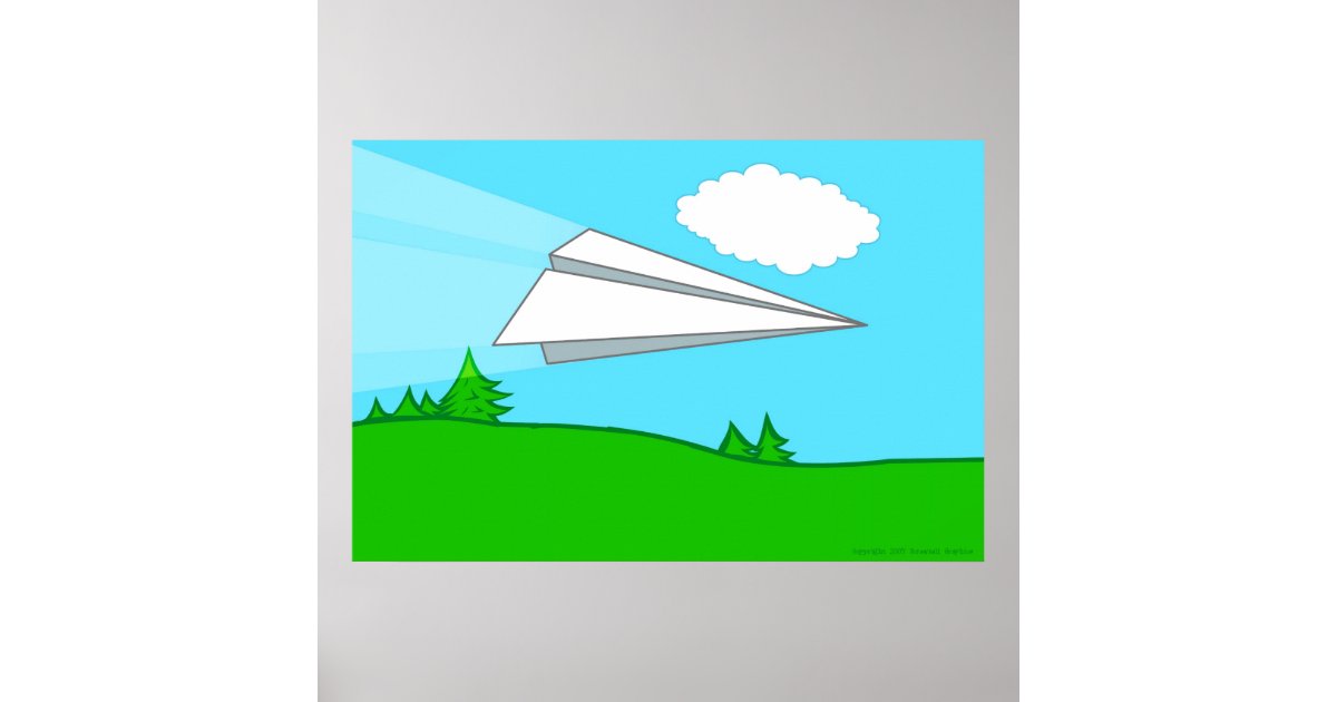 Paper Airplane Poster | Zazzle