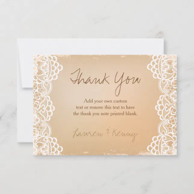 Paper and Lace, Thank You Cards | Zazzle