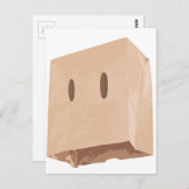 paper bag face mask postcard | Zazzle