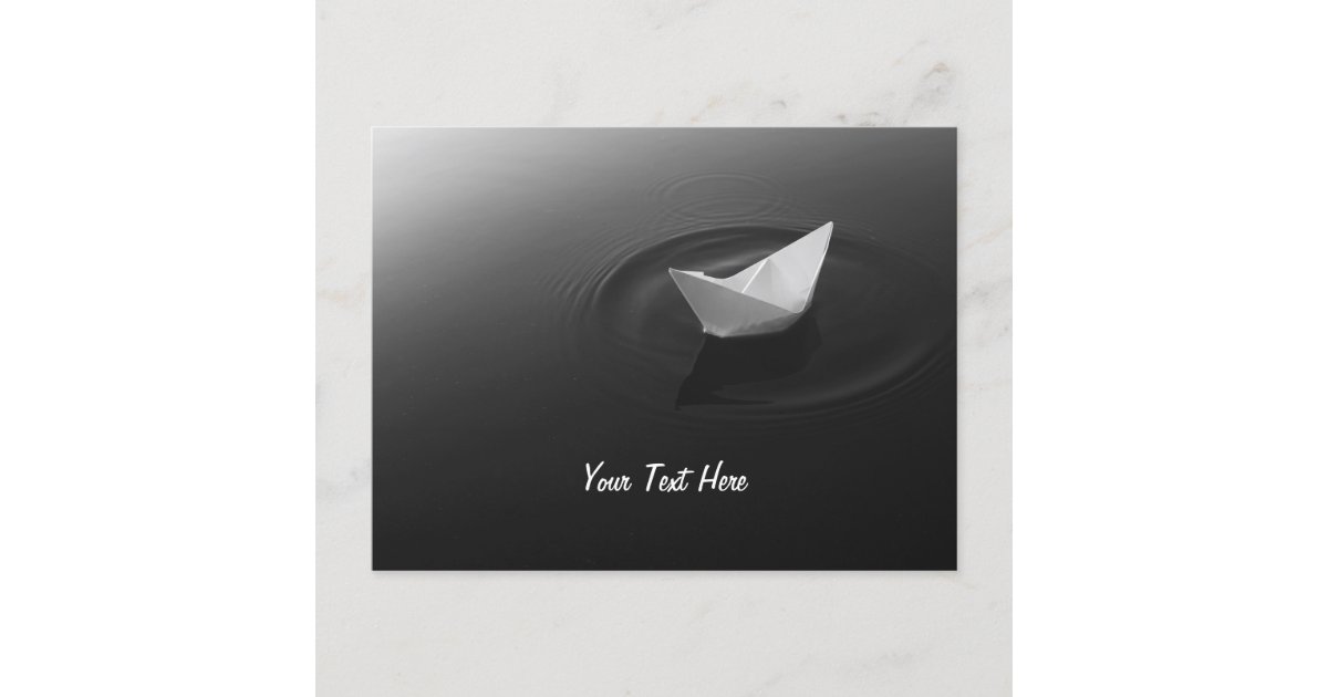 Paper Boat Odyssey Postcard | Zazzle