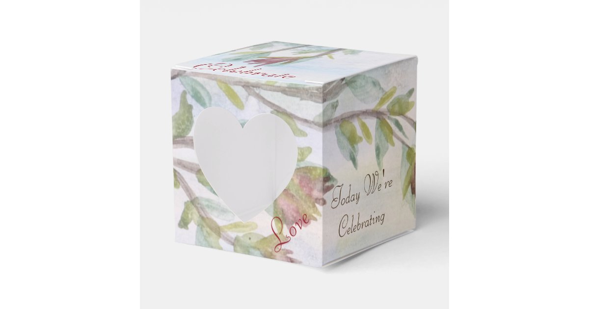 Paper Celebration Heart Box for Cupcakes | Zazzle