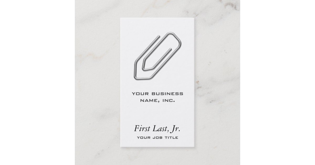 Paper Clip Business Card | Zazzle