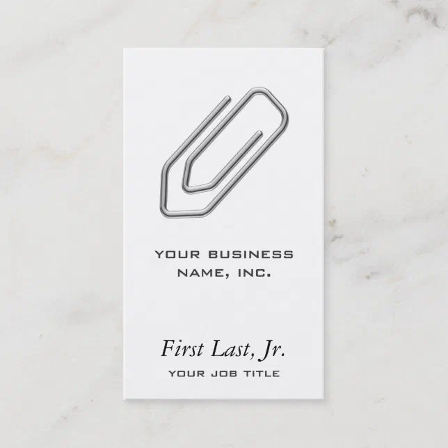 Paper Clip Business Card | Zazzle