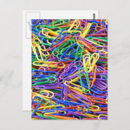 Paper clips postcard | Zazzle