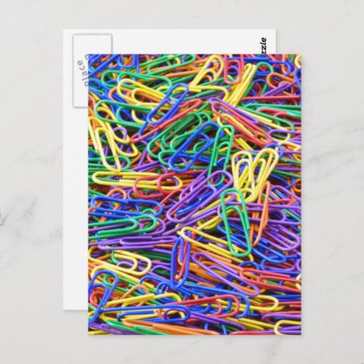 Paper clips postcard | Zazzle