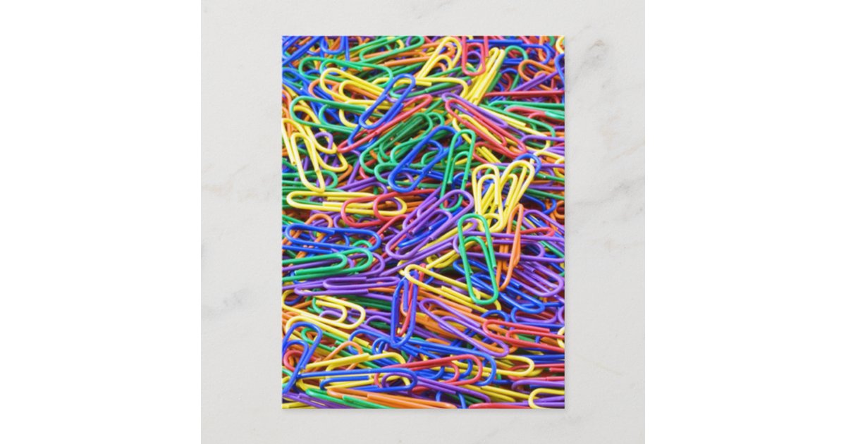 Paper clips postcard | Zazzle