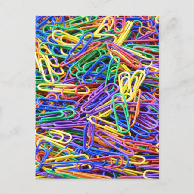 Paper clips postcard | Zazzle