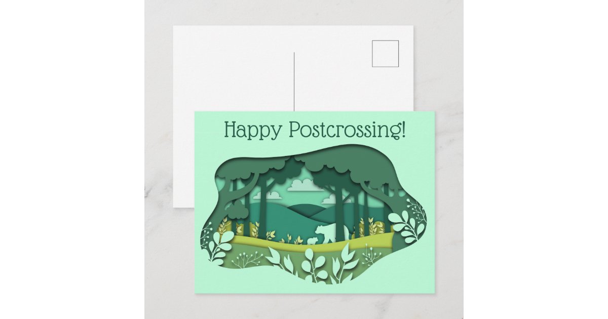 Paper Craft Mama Bear And Cub Postcard | Zazzle