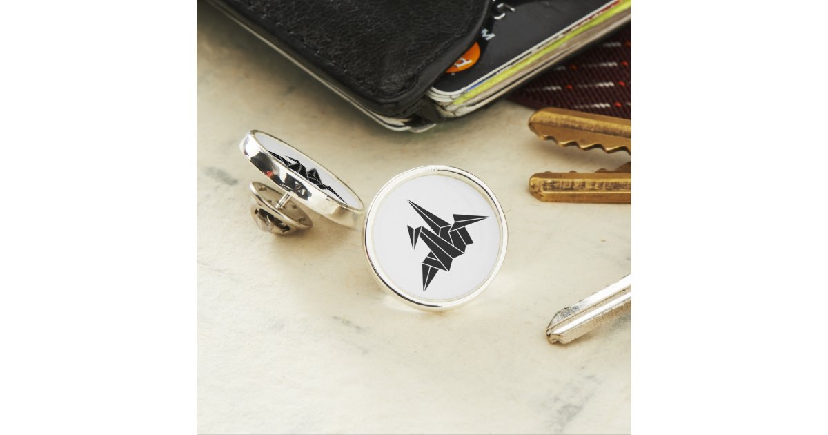 Paper Crane Pin | Zazzle