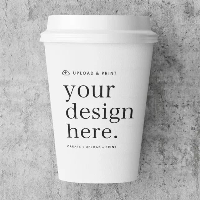 Paper Cup Your Design Upload | Zazzle