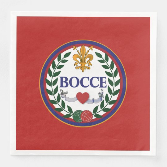 Paper dinner napkin with a bocce theme | Zazzle.com