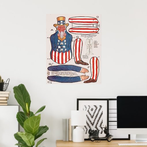 Paper Doll, Uncle Sam Poster | Zazzle
