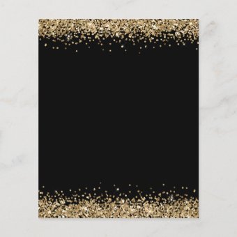 PAPER Gold Glitter Black New Years Eve Party | Zazzle