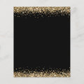 PAPER Gold Glitter Girl Boy Baby Shower Black | Zazzle