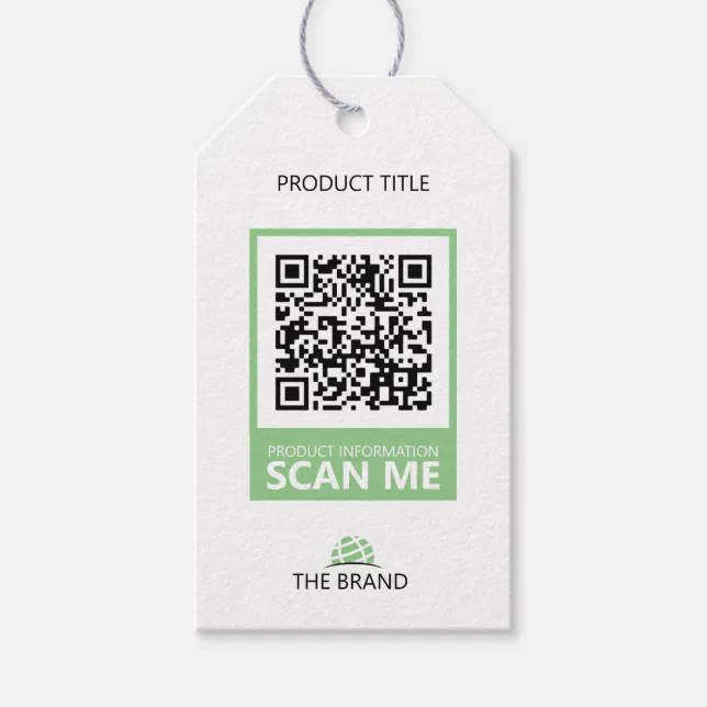 Paper Hang Tag with QR-Code for Products | Zazzle
