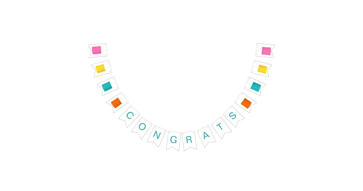 Paper Lantern Congratulations Bunting Flags | Zazzle