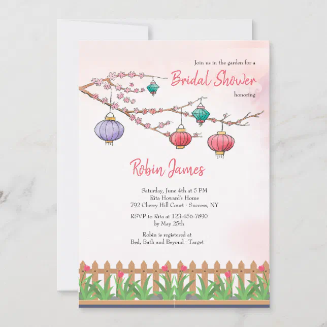 Paper Lanterns Invitation | Zazzle