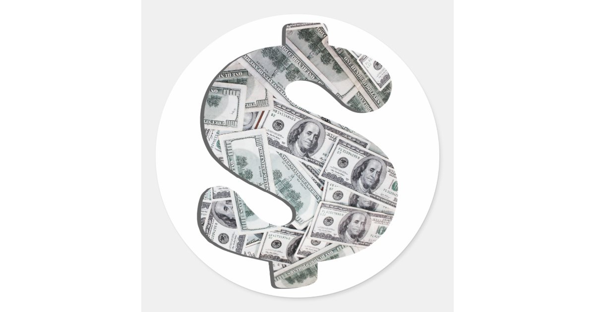 Paper Money Day Classic Round Sticker | Zazzle