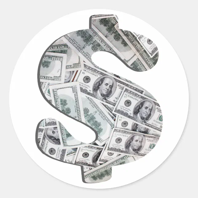 Paper Money Day Classic Round Sticker | Zazzle