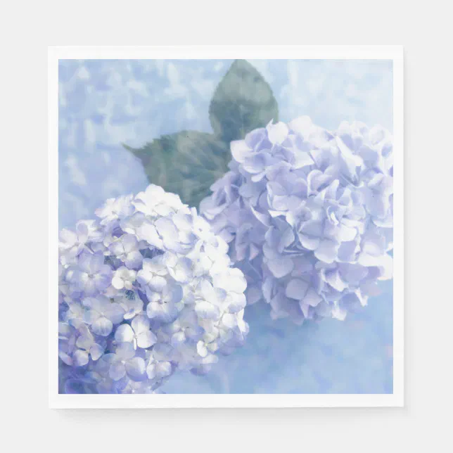 Paper Napkins-Blue Hydrangeas Napkins | Zazzle
