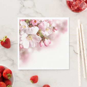 Paper Napkins-Cherry Blossoms Paper Napkins | Zazzle