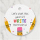 Paper Pencil Back to School Round Favor Tags | Zazzle