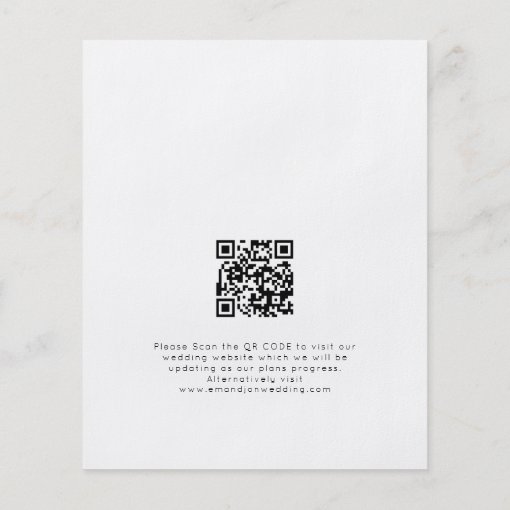 PAPER Photo Overlay QR Code Wedding Save The Date | Zazzle