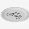 Paper plate bicycle bike black white | Zazzle