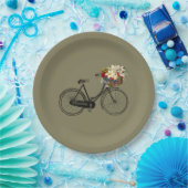 Paper plate bicycle bike taupe | Zazzle