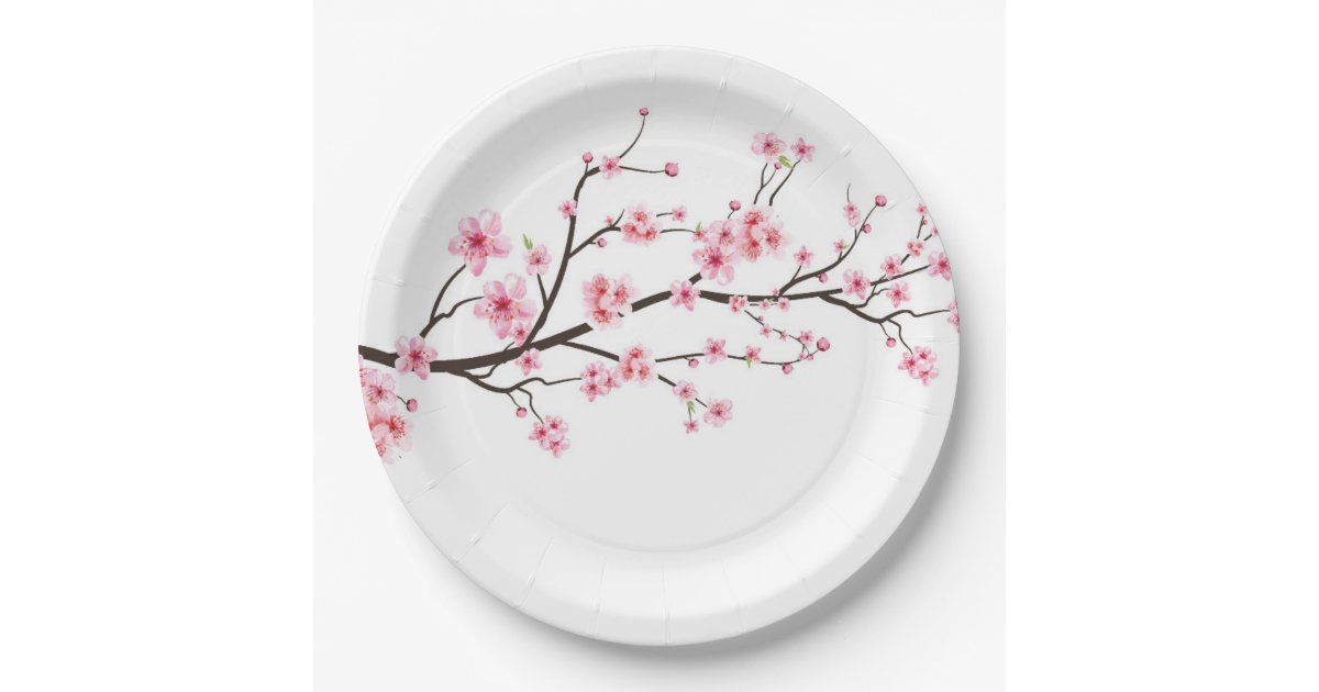 PAPER PLATE : SAKURA BLOSSOMS | Zazzle