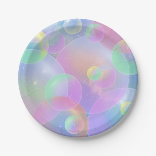 Paper Plates 7 "- Bubbles Design | Zazzle