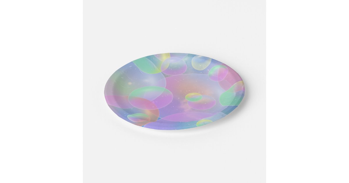 Paper Plates 7 "- Bubbles Design | Zazzle