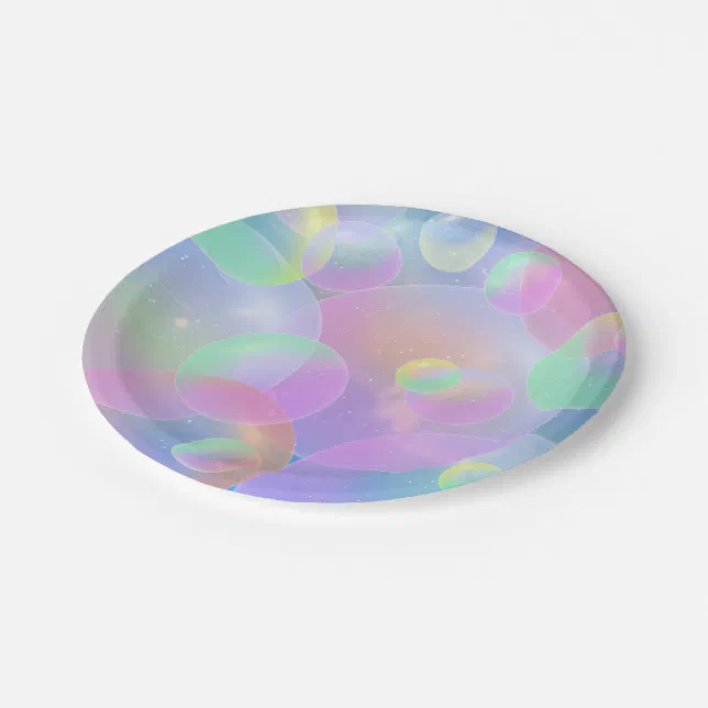 Paper Plates 7 "- Bubbles Design | Zazzle