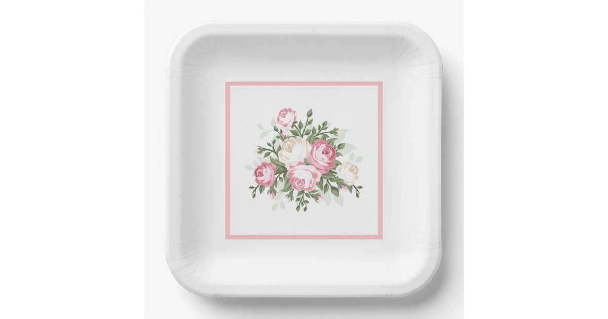 Paper Plates-Floral Paper Plates | Zazzle