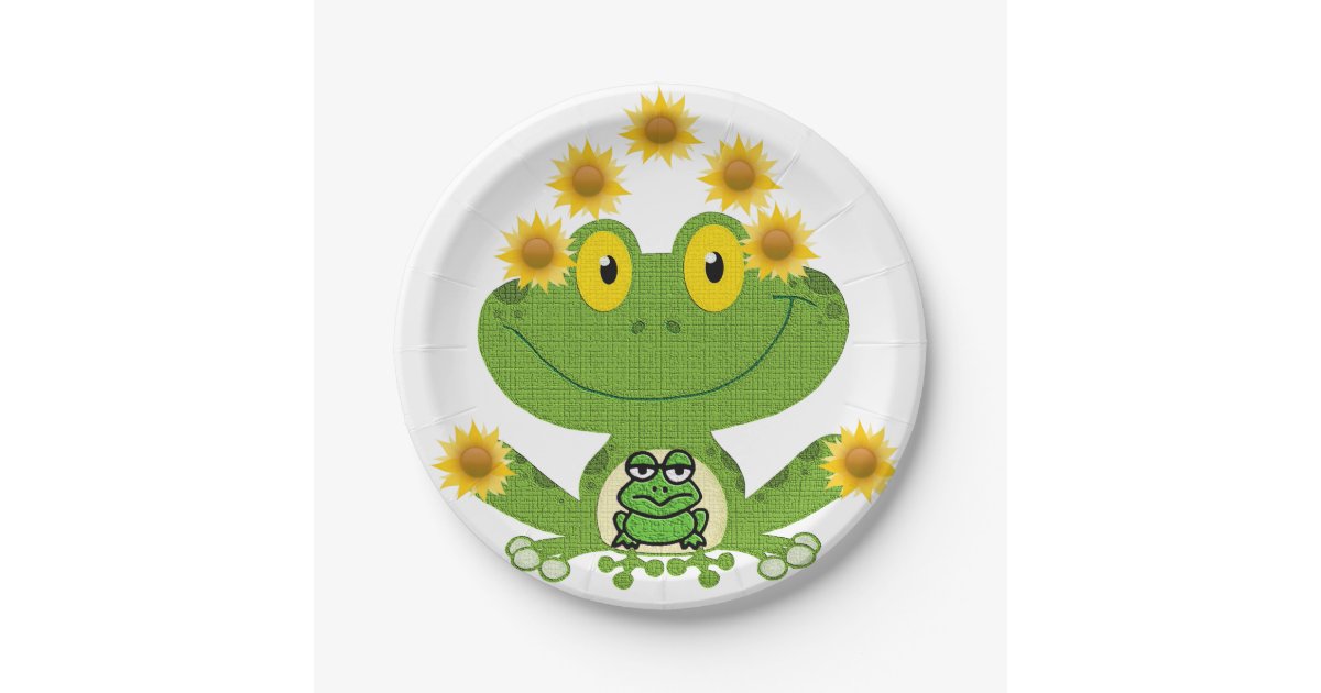 Paper plates Frog | Zazzle